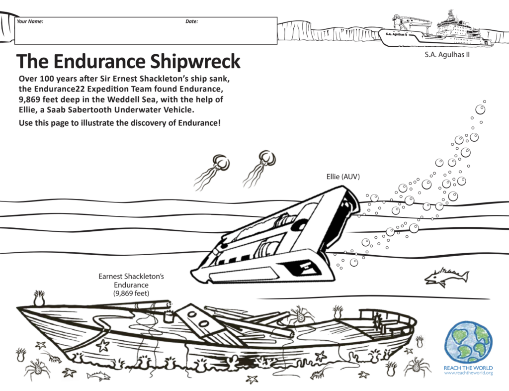 Endurance Shipwreck Coloring Sheet - Share the Endurance22 Expedition ...